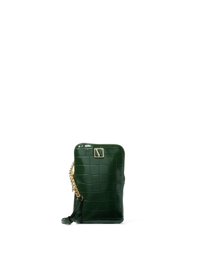 Buy The Victoria Phone Crossbody Green Croc Online - Style ID ...
